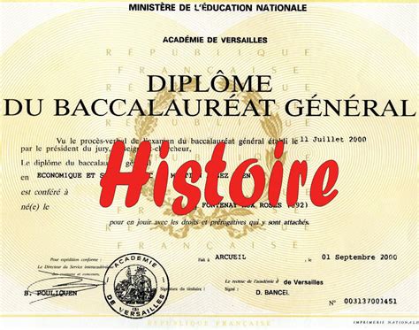 BAC HISTOIRE BACCALAUREAT