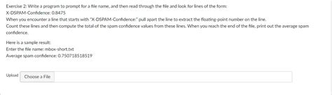 Solved Exercise Write A Program To Prompt For A File Chegg