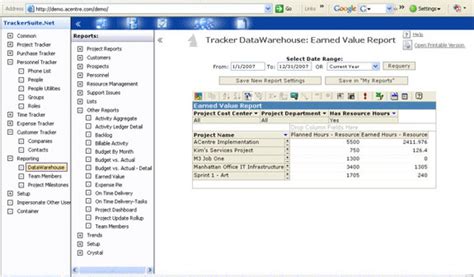 Earned Value Report Template Project Earned Value Report Tracker Data