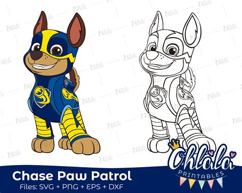 Chase Paw Patrol Mighty Pups Charged Up Coloring Pages