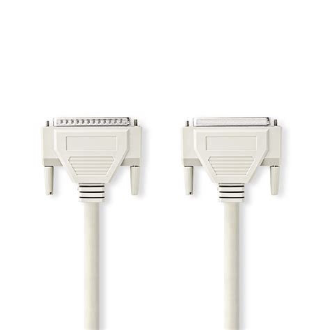 Serial Cable D Sub 25 Pin Male D Sub 25 Pin Female Nickel Plated