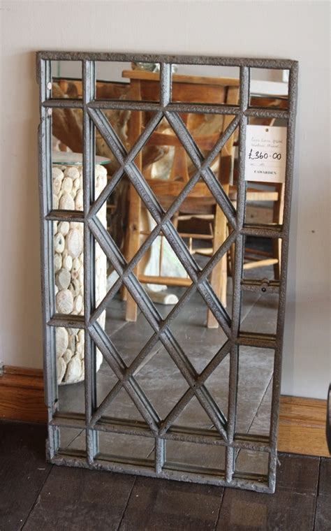Reclaimed Window Mirror Criss Cross