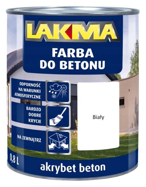 LAKMA AKRYBET BETON Farba do betonu biały 0 8L 5902986031045 Cena