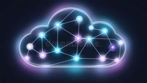 Symbolic Image Of Interconnected Glowing Nodes Forming Cloud Representing Ai Driven Cloud