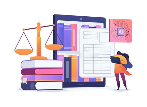 Ai Document Analysis For Lawyers Abstract Concept Vector Illustration