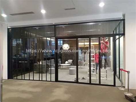 Shopfront Glass W Powder Coated Aluminium And High Performance Sliding