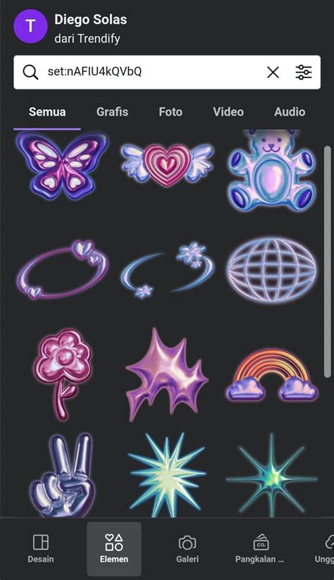 Canva Elements Keyword🔑 Setnafiu4kqvbq Gadien Chrome Butterfly