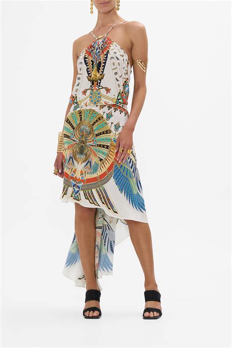 The Valley Of The Queens Gather Neck Hardware Maxi Dress Camilla Au