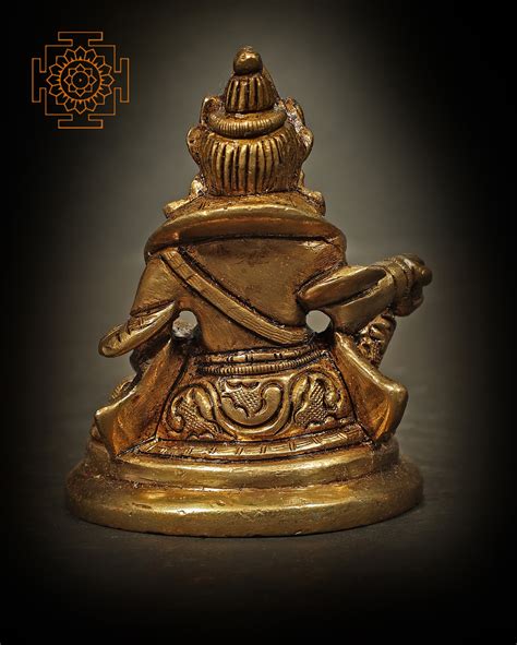 3 God Of Wealth Lord Kubera Small Statue In Brass Handmade Made In