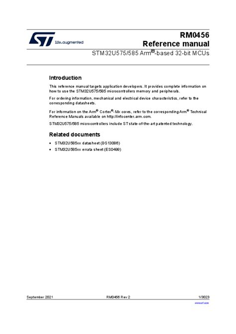 Stm32u575585 Arm Based 32 Bit Mcus Reference Manual