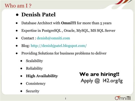 Deploying Maximum Ha Architecture With Postgresql Ppt