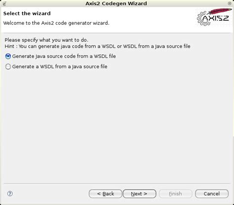 apache axis2 code generator wizard guide for eclipse plug in