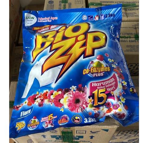 Bio Zip Detergent Powder Flora 38kg Shopee Malaysia
