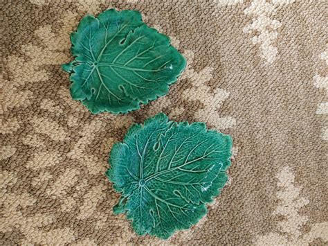 1930s Vintage Wedgewood 2 Piece Green Leaf Ceramic Etsy