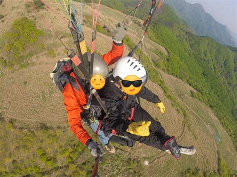 하늘에서 가을 단풍 구경 양평 패러글라이딩 커플 후기