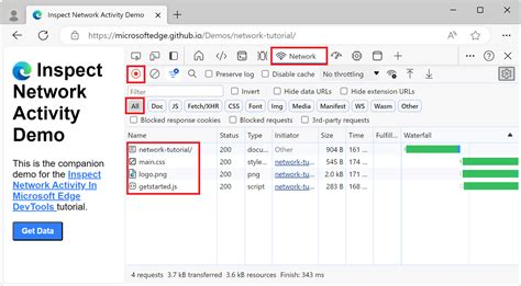 查看构成网页的资源文件 Microsoft Edge Developer Documentation Microsoft Learn