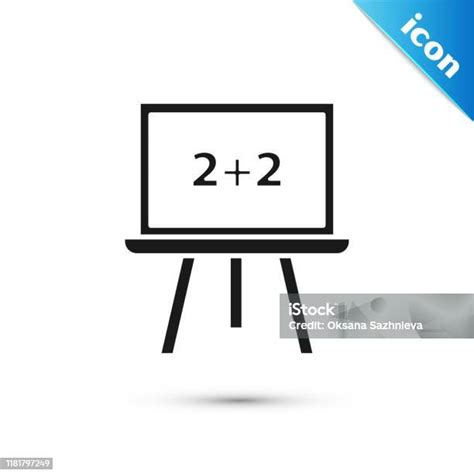 흰색 배경에 격리 된 검은 색 칠판 아이콘입니다 학교 칠판 간판입니다 벡터 일러스트레이션 개념에 대한 스톡 벡터 아트 및 기타 이미지 Istock