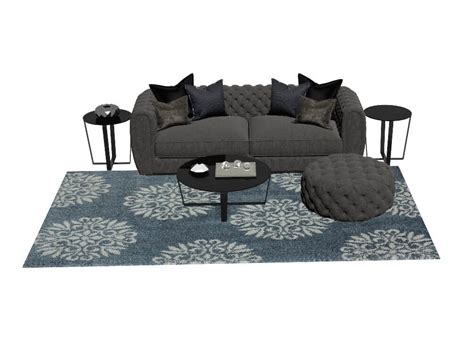 European Style Luxury Sofa 3D Model By Chuanmao