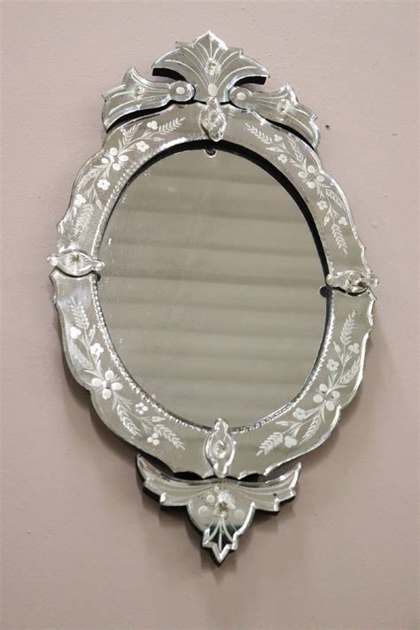 Proantic Vintage Murano Oval Wall Mirror 1930s