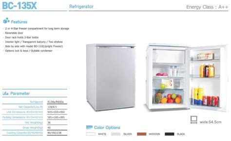 Purswave Bc 135q 135l Dc Built In Rv Fridge 12v Solar Refrigerator 24v