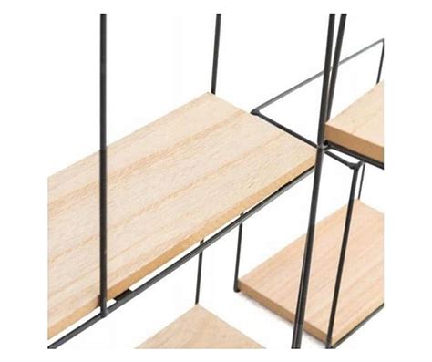 Метална стенна етажерка в скандинавски стил 5 части 60x40 см Vivre