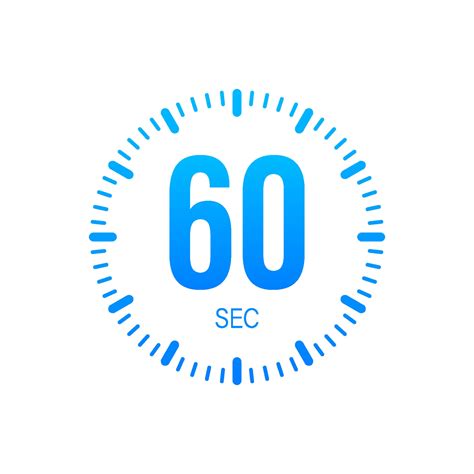The 60 Second Timer Stopwatch Vector Icon Stopwatch Icon In Flat Style Vector Stock