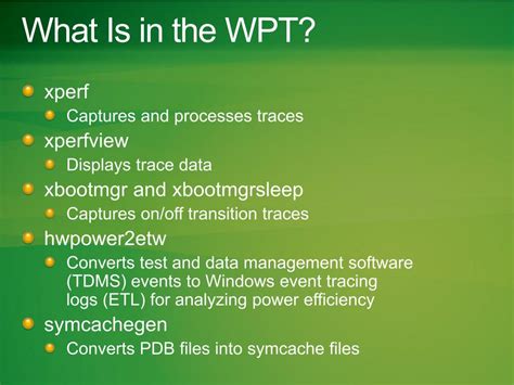 Ppt Hands On Performance With The Windows Performance Toolkit Powerpoint Presentation Id1397652