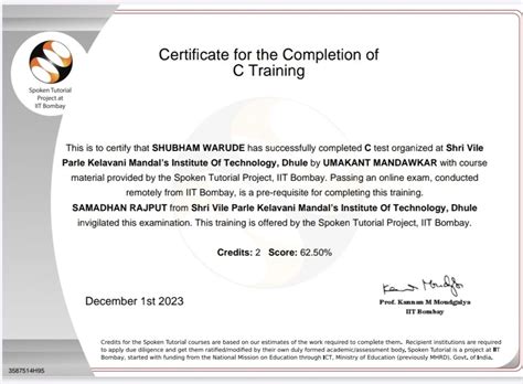 Shubham Warude On Linkedin Spokentutorial Iitbombay