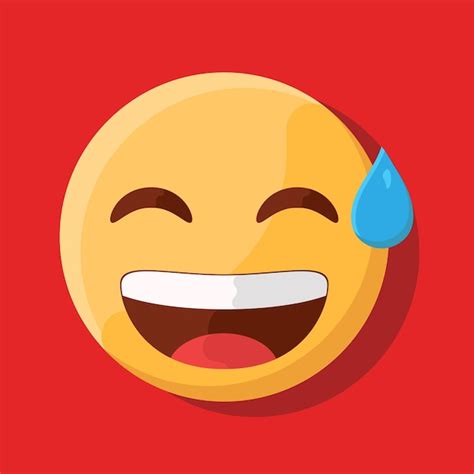 Premium Vector Phew Cute Face Emojie