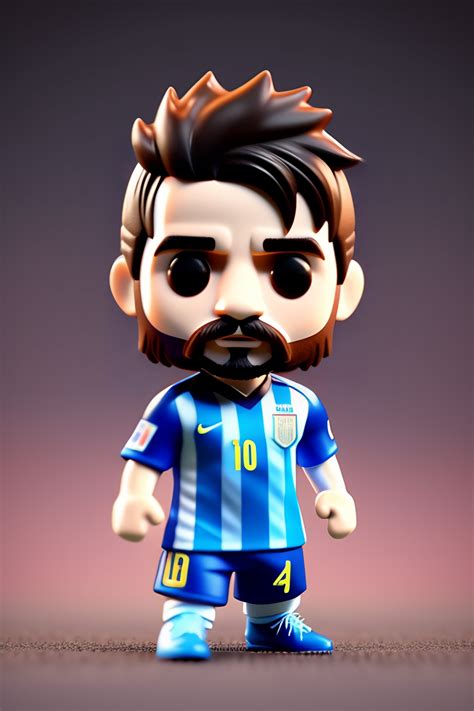 Lexica Full Body 3d Render Of Funko Pop Lionel Messi With Argentina