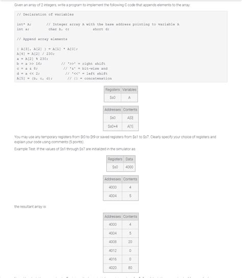 Solved You May Use Any Temporary Registers From St 0 To T9
