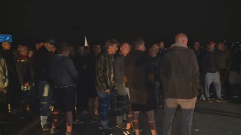 Protesting Miners And Energy Workers Roadblocks On Trakia Motorway And