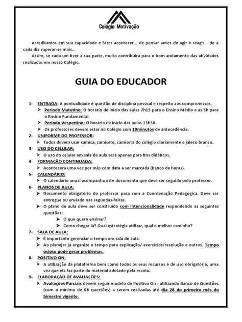 Guia Do Educador Pdf Escolas Pedagogia