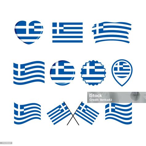 白い背景にギリシャの国旗アイコンセットベクター画像 アイコンのベクターアート素材や画像を多数ご用意 アイコン アイコンセット