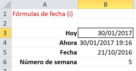 Funciones De Fecha En Excel Business Intelligence Mx