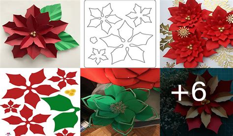 APRENDE HACER FLORES NAVIDEÑAS DE PAPEL CON MOLDES