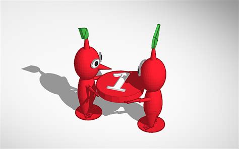 3d Design Red Pikmin Carrying Pelet Tinkercad