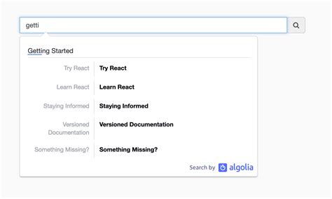 Update Docsearch Dropdown Version · Issue 1770 · Reactjsreactdev