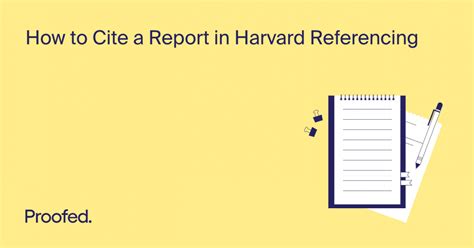 How To Cite A Report In Harvard Referencing Proofeds Writing Tips
