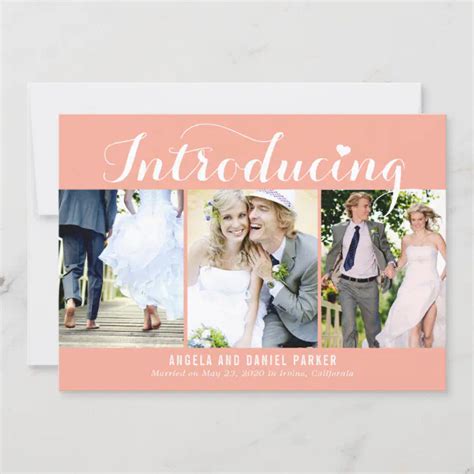 Sweet Introduction EDITABLE COLOR Wedding Announce Thank You Card Zazzle
