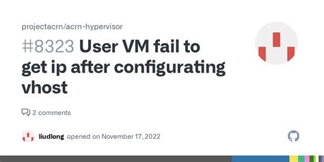 User Vm Fail To Get Ip After Configurating Vhost · Issue 8323