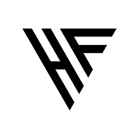 Premium Vector Triangle Letter Hf Monogram Logo