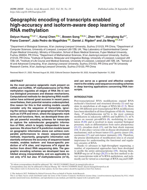 Pdf Geographic Encoding Of Transcripts Enabled High Accuracy And Isoform Aware Deep Learning