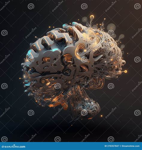 Robotic Human Cyborg Skeleton Illustration Generative Ai
