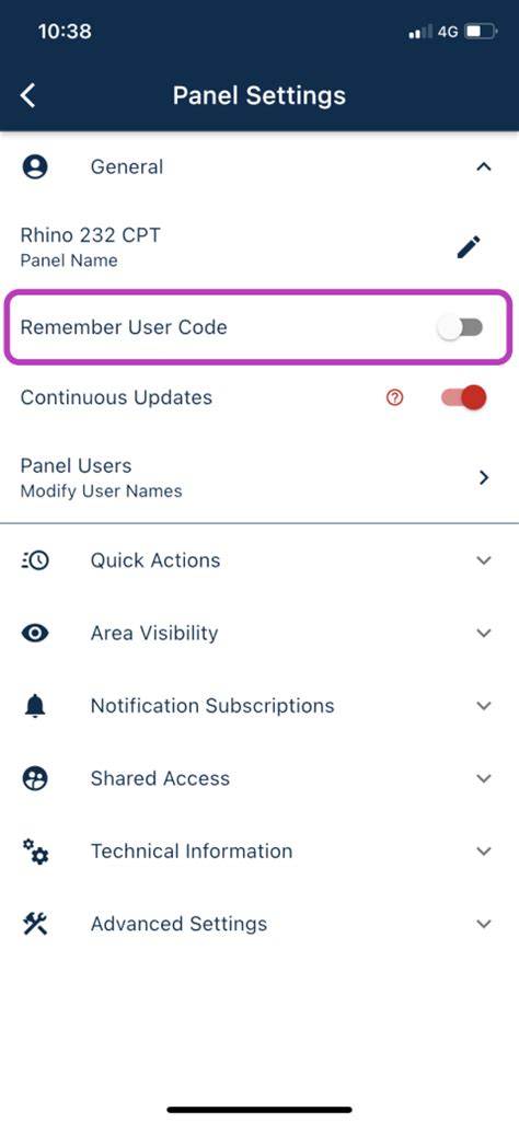 Alarm System User Code Knowledge Base