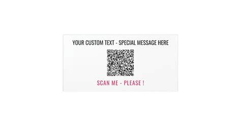Your Qr Code Custom Text Door Sign Choose Colors Zazzle