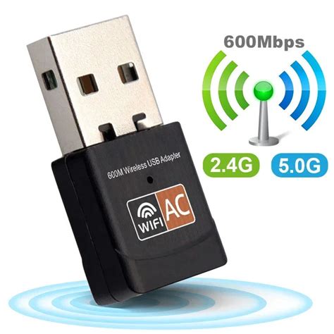 อะแดปเตอร์ Usb Wifi 600mbps Dual Band 2 4ghz 5ghz อะแดปเตอร์ Wlan ไร้สาย Wi Fi Dongle การ์ด