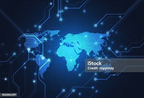 글로벌 네트워크 연결 글로벌 비즈니스의 세계지도 지점 및 라인 구성 개념 벡터 일러스트레이션 3차원 형태에 대한 스톡 벡터 아트