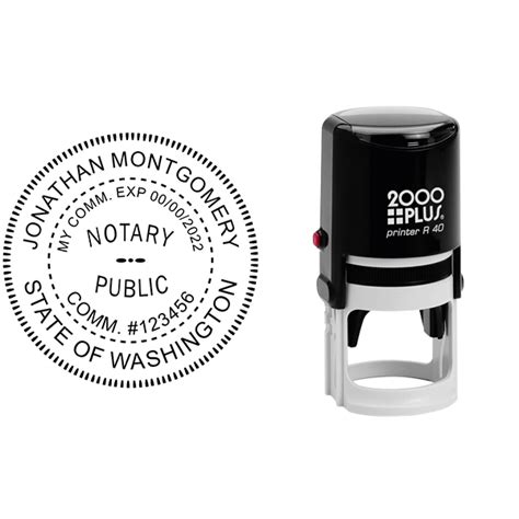 Washington Round Notary Seal Stamp Simply Stamps