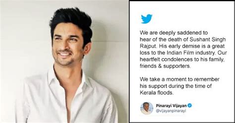 Kerala Cm Remembers Sushant Singh Rajputs Contribution During The